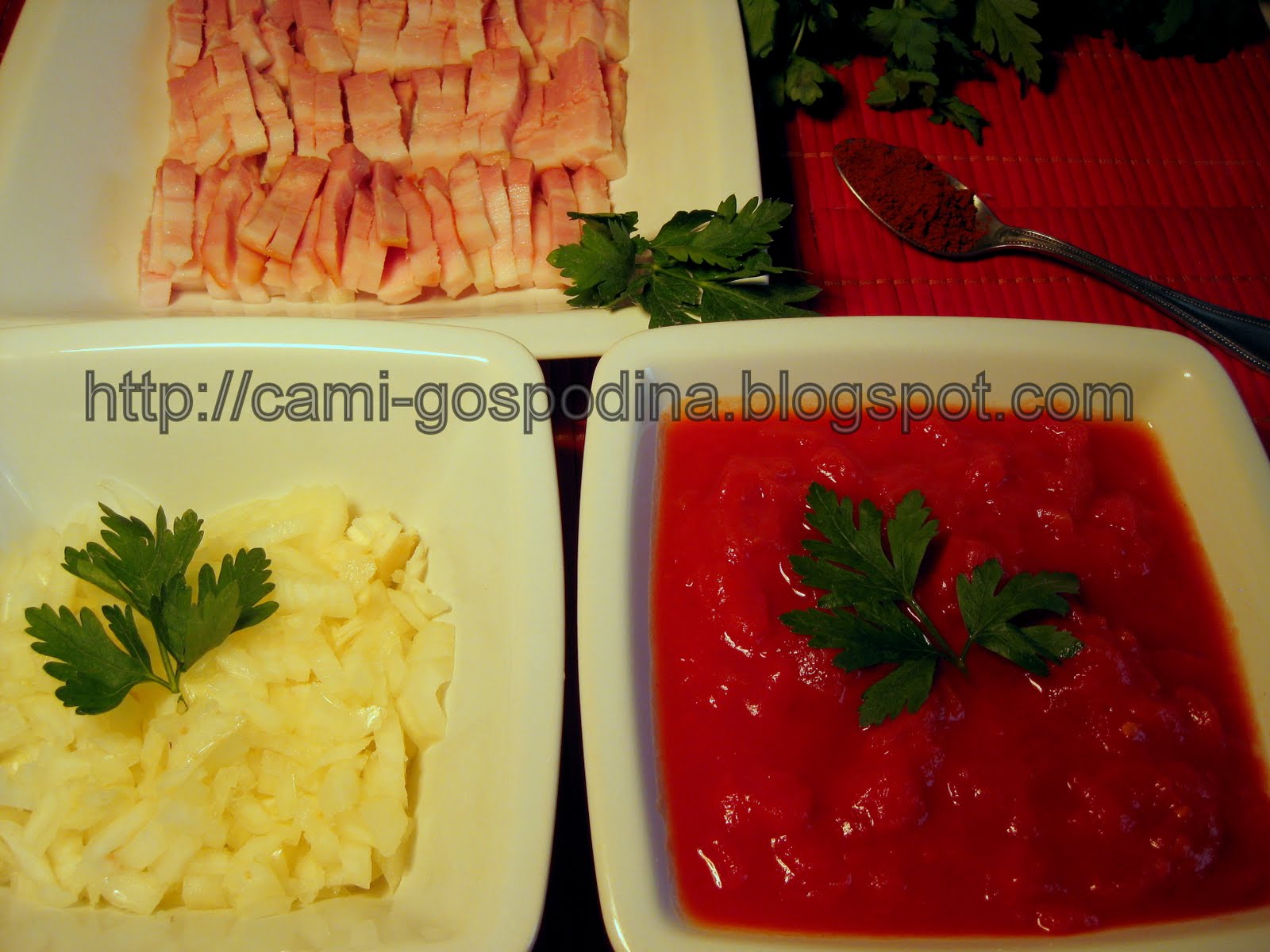 Cami Gospodina: Paste cu bacon in sos rosu