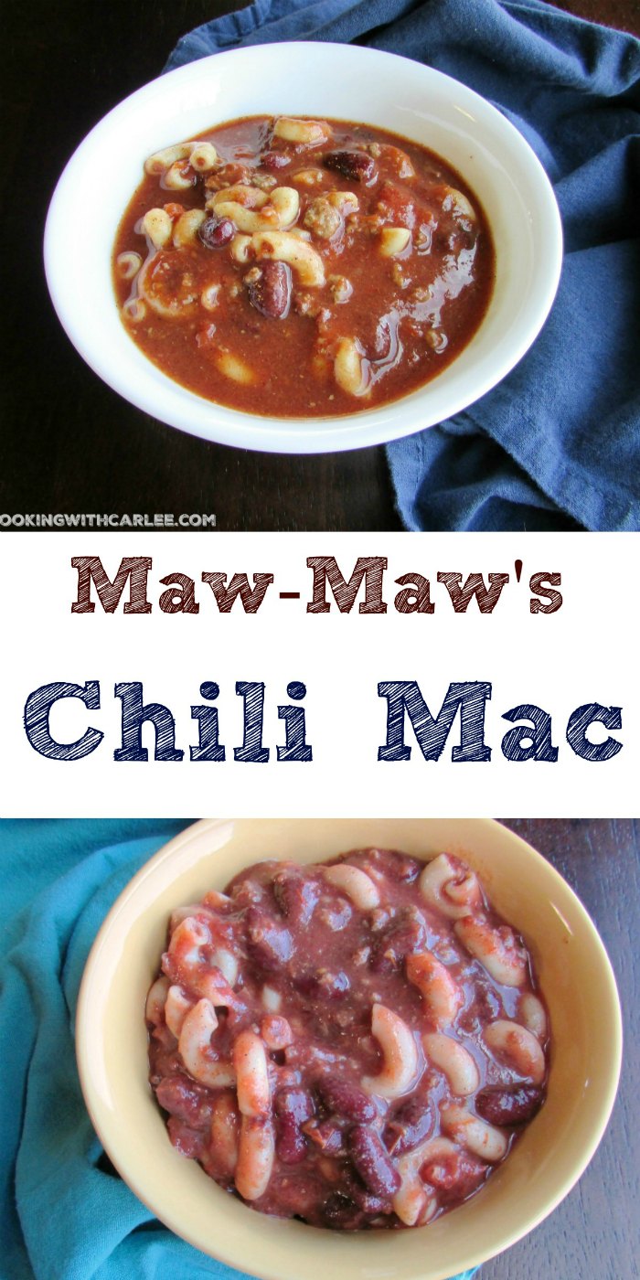 Cooking With Carlee: Maw-Maw's Chili Mac Soup