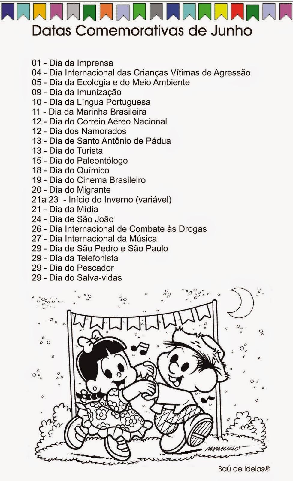 Pedagogia Século XXI: DATAS COMEMORATIVAS - MÊS DE JUNHO