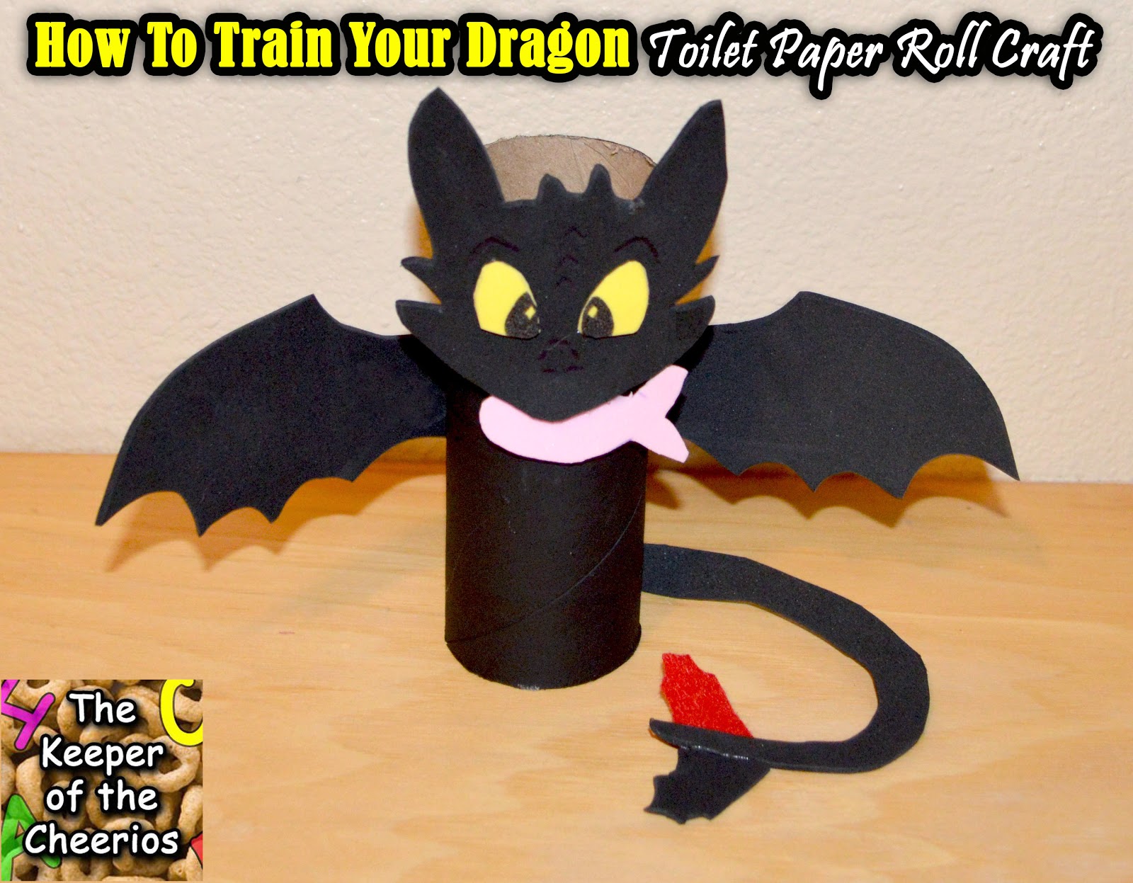 How To Train your Dragon Toothless Toilet Paper Roll Craft