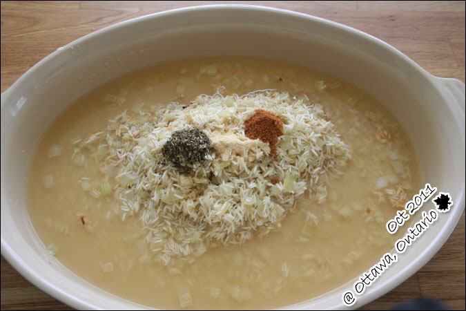 Heavenly Palate: [Fish and rice] Baked fish and rice with cauliflower
