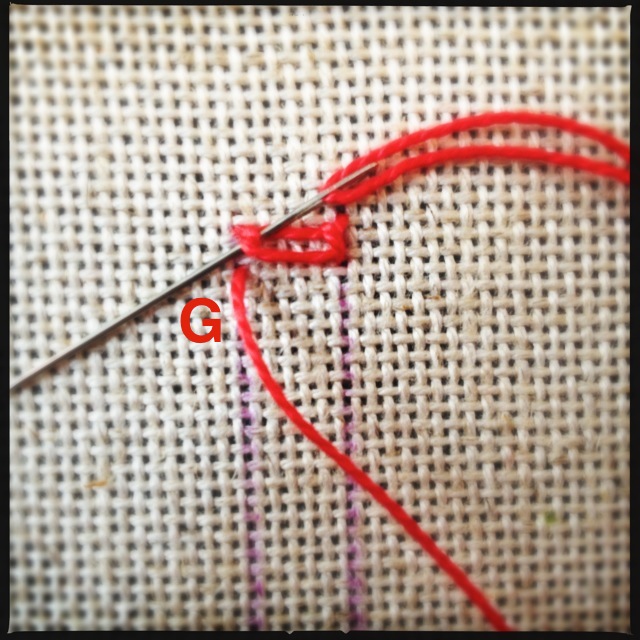 Leas lille verden: A series of stitches: Ladder stitch