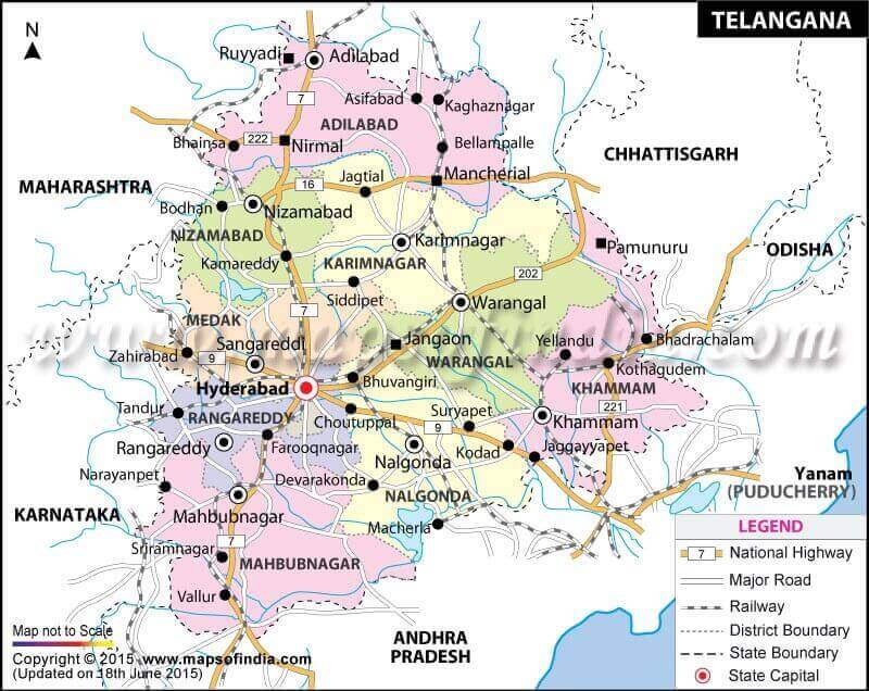 Telangana State New Districts, Revenue Divisions, Mandals List