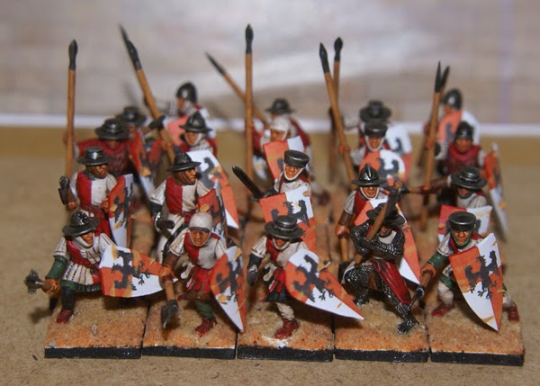 Deadkingsrise Painting and Modelling: Fireforge Medieval footsoldiers