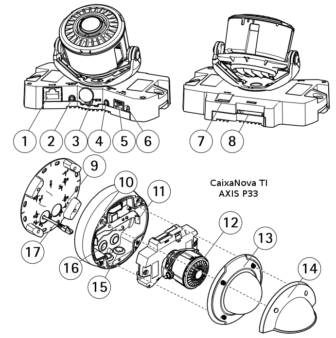 Caixa Nova TI: Câmera IP AXIS P3364-VE 12mm - PN 0484-001 - Outdoor