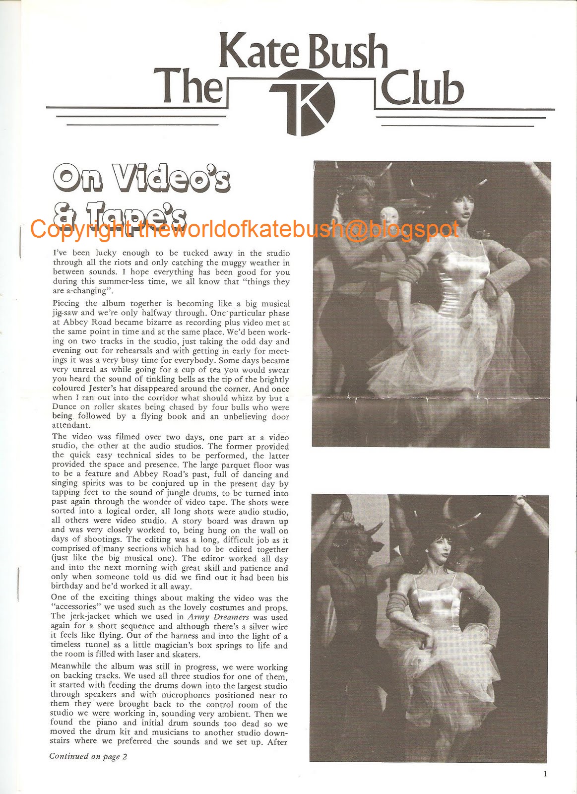 THE WORLD OF KATE BUSH: The Kate Bush Club