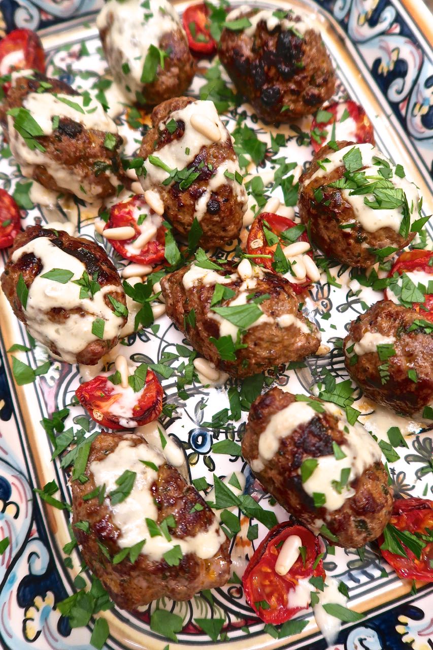 Scrumpdillyicious: Spicy Beef Armenian Kefta with Tahini & Tzatziki