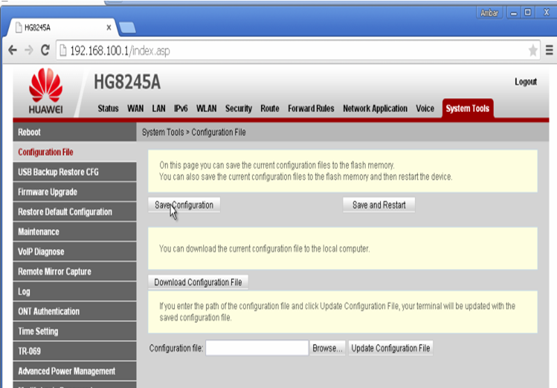Cara Setting Modem IndiHome Huawei HG8245A