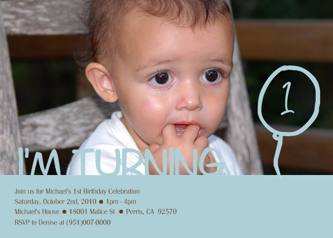 Ideal Accents Designs: I'm turning 1 - Party Invitations