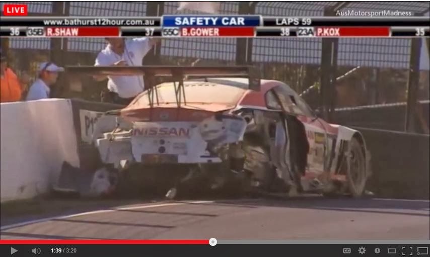 Nissan GT-R GT3 at Bathurst Crash. Watch it Here - 2009gtr.com