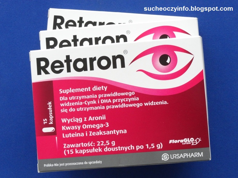"Suche oczy" językiem pacjenta: Retaron - kapsułki na oczy - recenzja