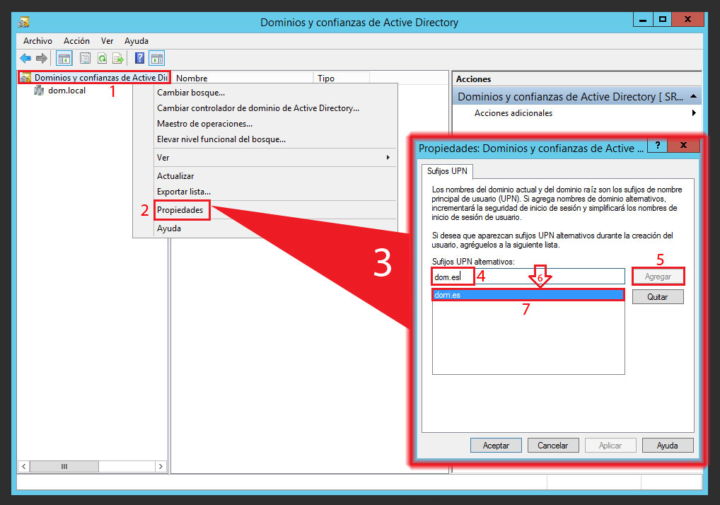 Pantallazos.es: Exchange OnLine: Sufijos UPN alternativos.