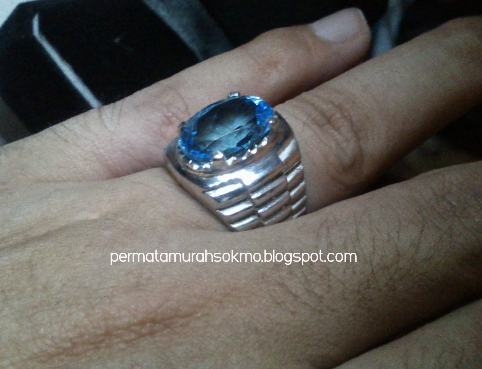 PERMATA MURAH SOKMO: CINCIN ROLEX PERMATA TOPAZ BIRU ASLI : SOLD