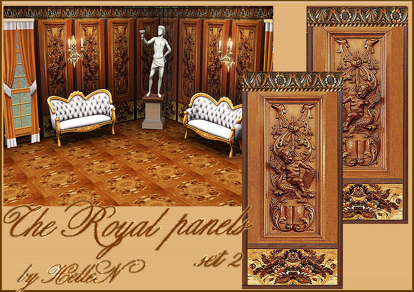 HelleN sims3 : The Royal Panels set 2-3.