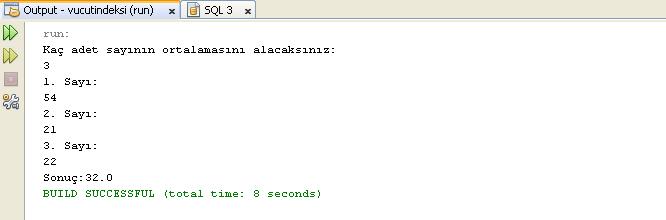 Java Ders ve Örnekleri: Java Girilen sayıların ortalaması