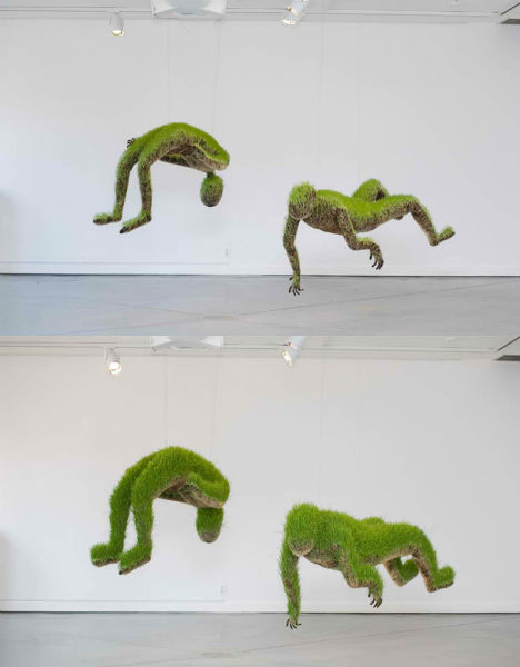 As esculturas de grama de Mathilde Roussel | Arquivo Pastilhas Coloridas