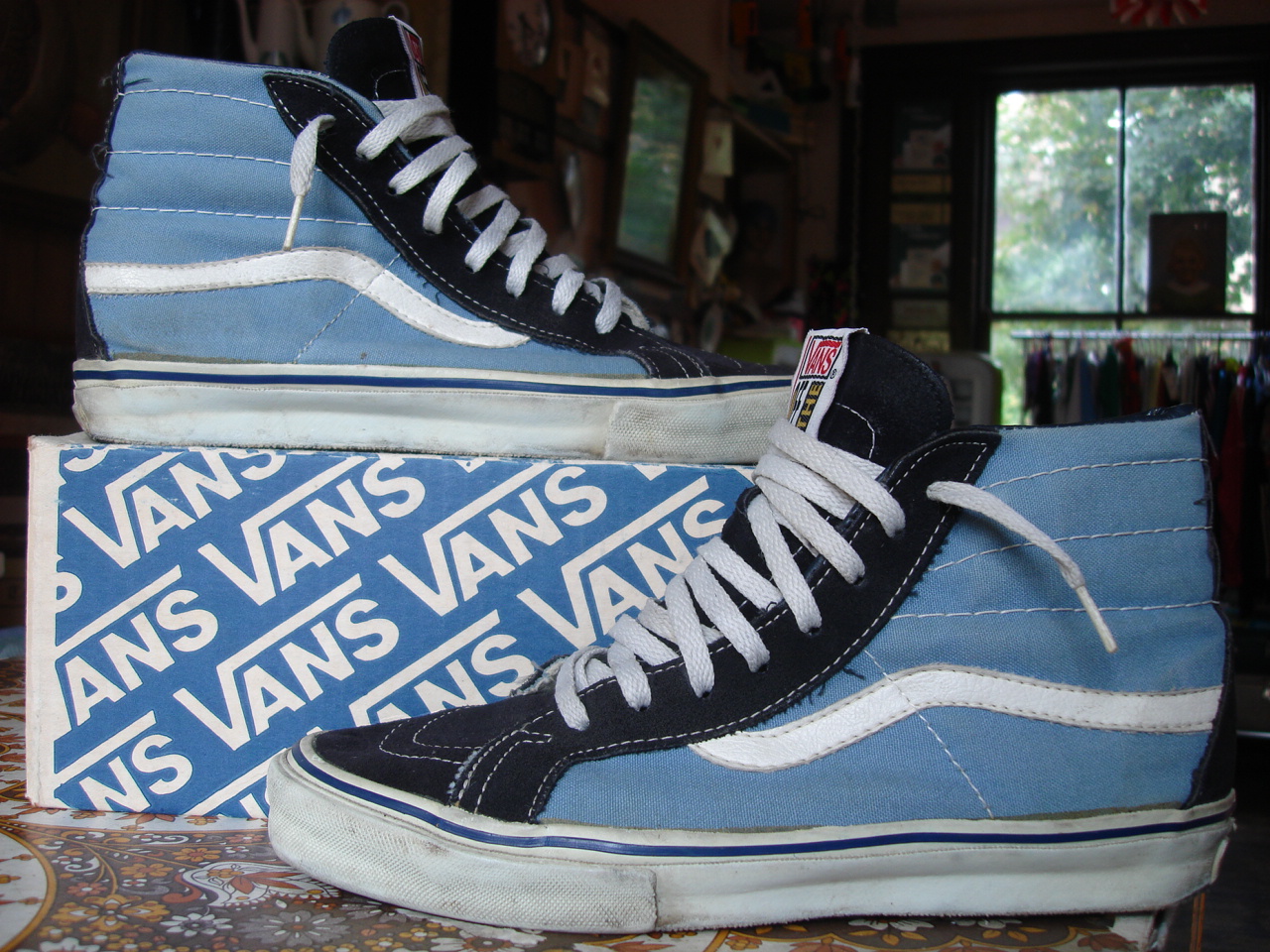 theothersideofthepillow: vintage VANS bones brigade sk8-HI 2-tone blue ...