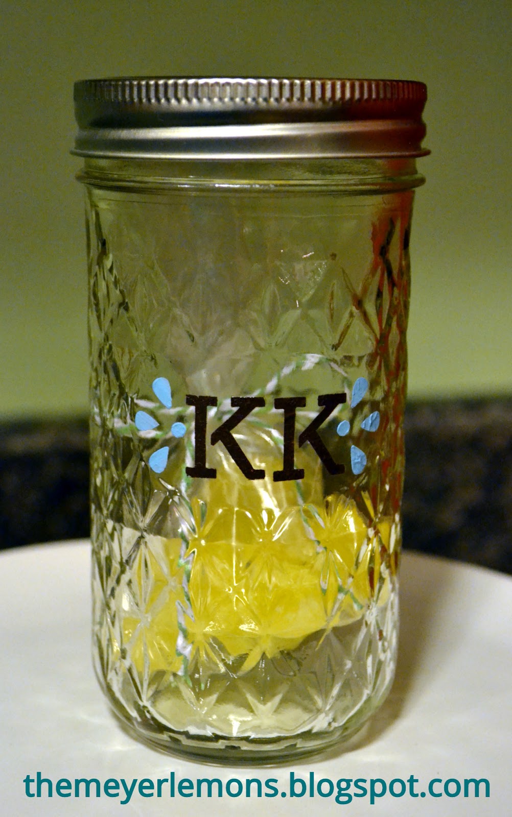 the meyer lemons: Personalized mason jar glass DIY