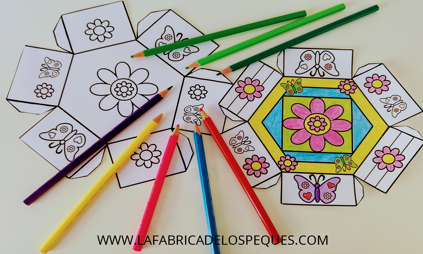 Imprimibles gratis: caja hexagonal. - La fábrica de los peques