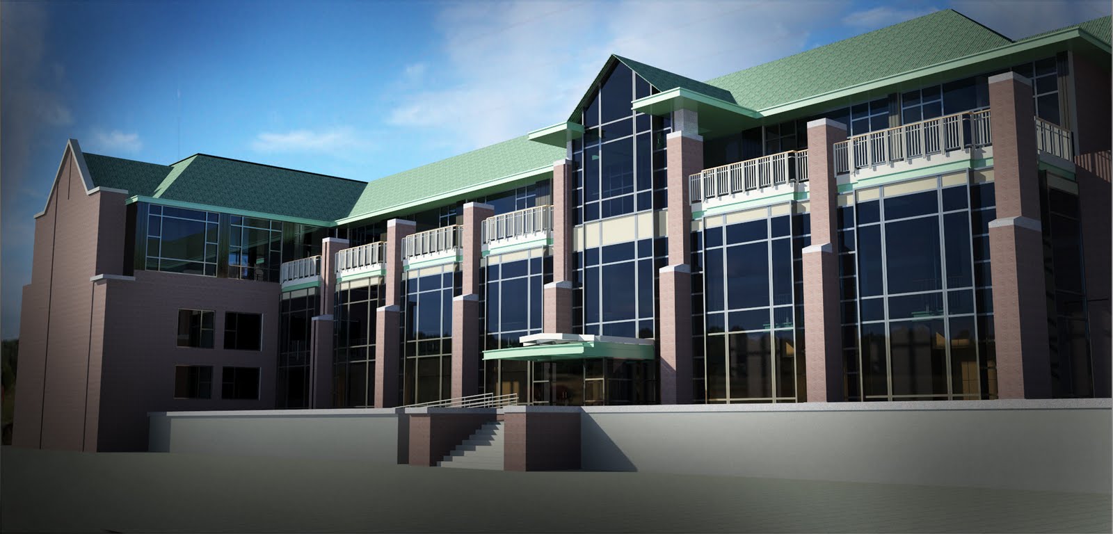 Flexing Families: Albertson's Building Rendering