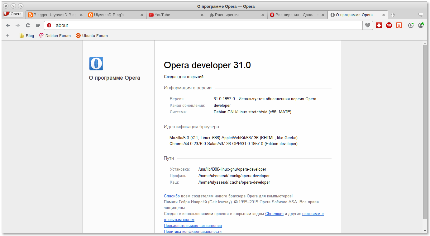 Opera Developer - установка и использование. ~ UlyssesD Blog's