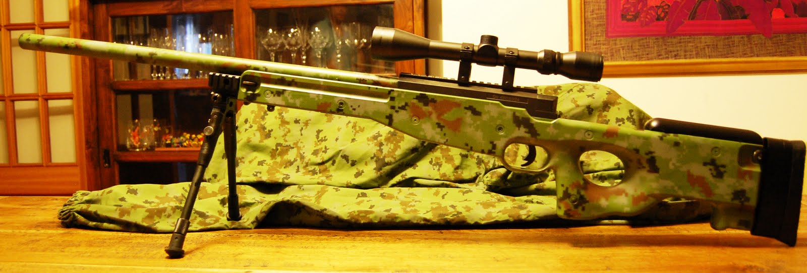 Airsoft: "Sumrak"-Twilight Russian camouflage sniper.