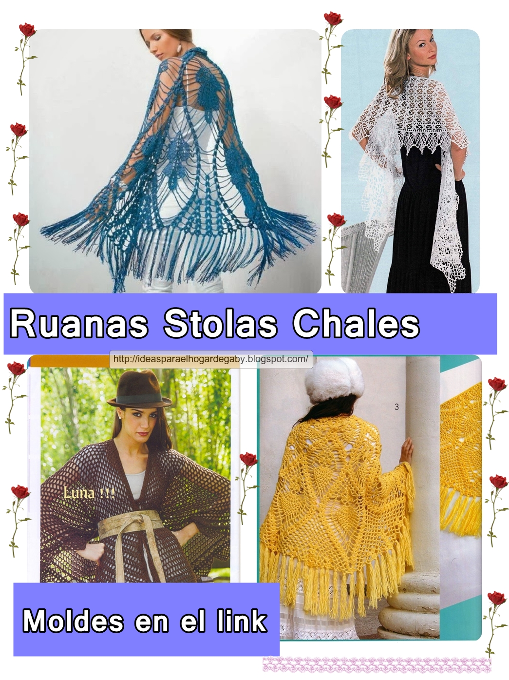 Modelos de chal y stolas a crochet ~ crochet tanakamadrin