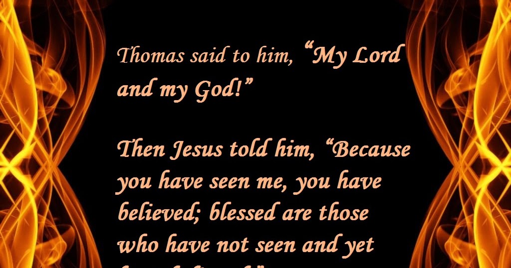 JUDGMENTS: "MY LORD AND MY GOD!"