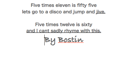 Bostins Blog: New Times Table Poems