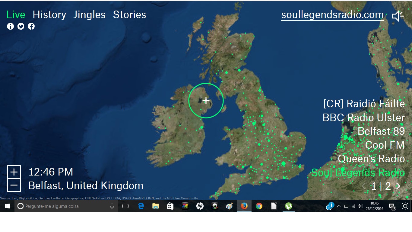 Como faço para ver um lugar em tempo real?