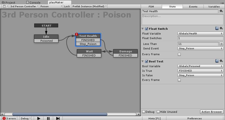 Dean's Demonstrations: Unity - Playmaker - Poison Damage