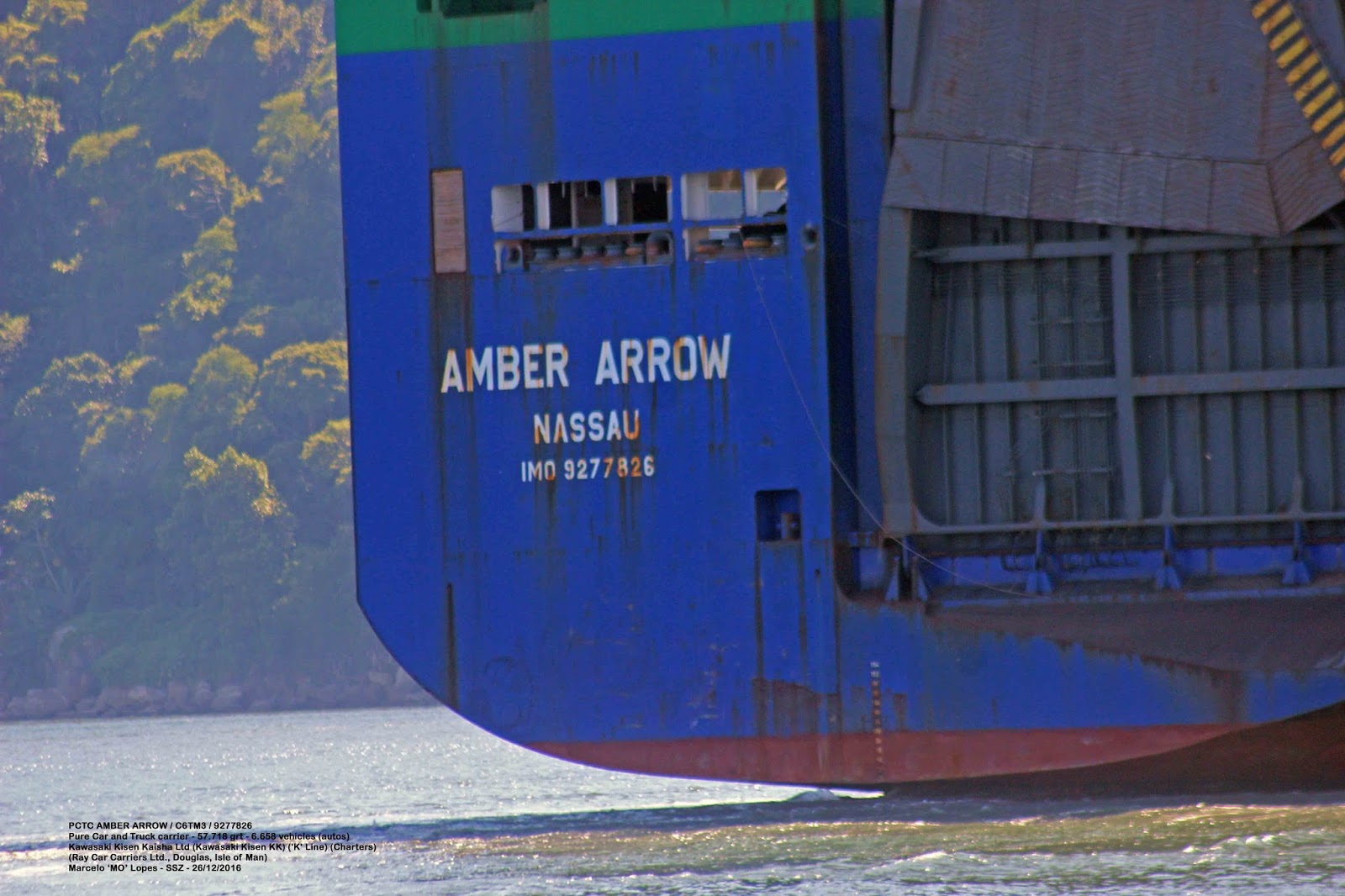 Santos Shiplovers: PCTC Amber Arrow / C6TM3 - Leaving Santos, bound to ...