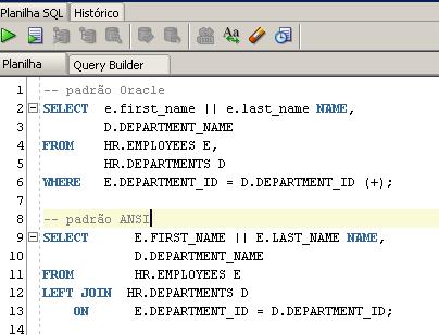 SQL padrão ANSI X padrão Oracle: Qual é mais rápido? | Blog do DBA/Instrutor Fábio Prado