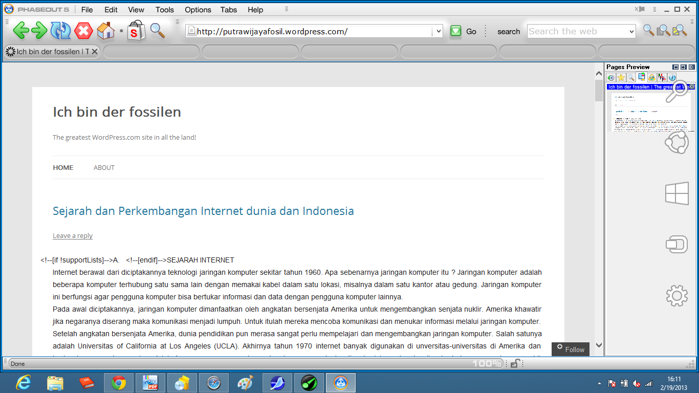 Ich bin der Fossilen: Macam - macam Web Browser Beserta Penjelasannya.