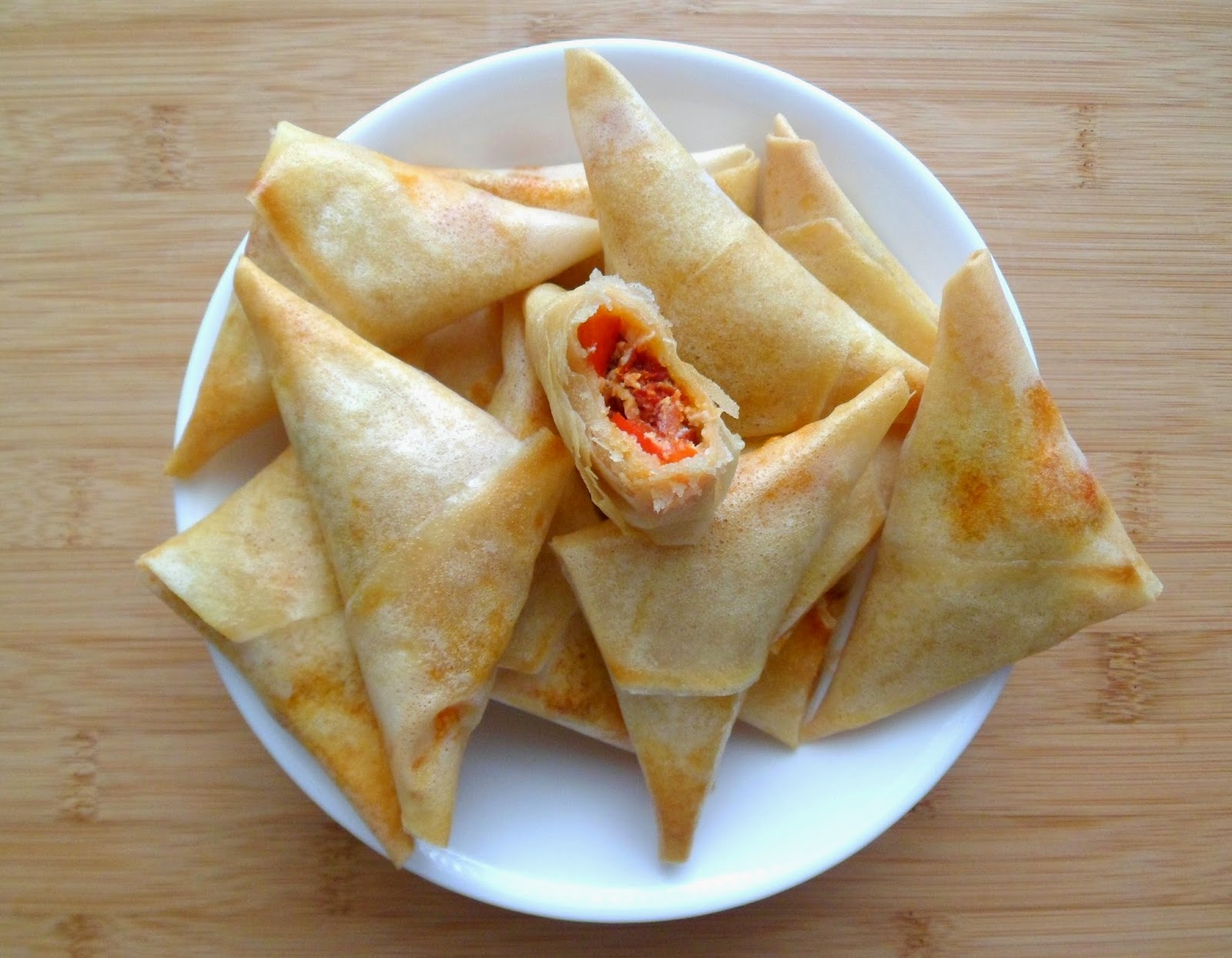 Les Crocs du Loupinet: Samoussas chorizo - poivron - ricotta