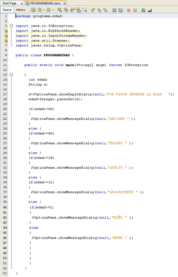 JAVA I Y II: Programas Sesión 2