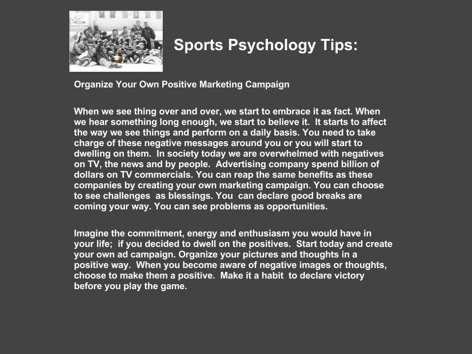 Keith McAdams Coaching Tips: Sports Psychology Tips: