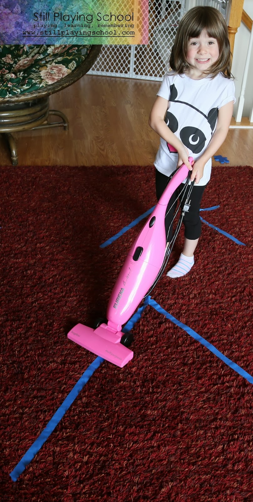 Vacuuming Letter V | Still Playing School