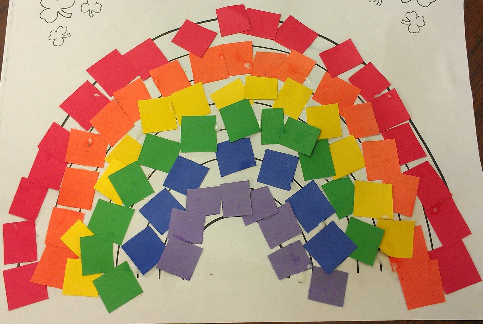 St Patrick's Day Handprint Rainbow