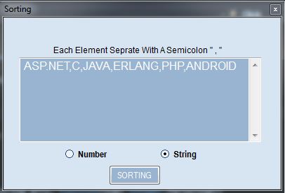 Sort Int Array and String Array using Function in VB.NET.