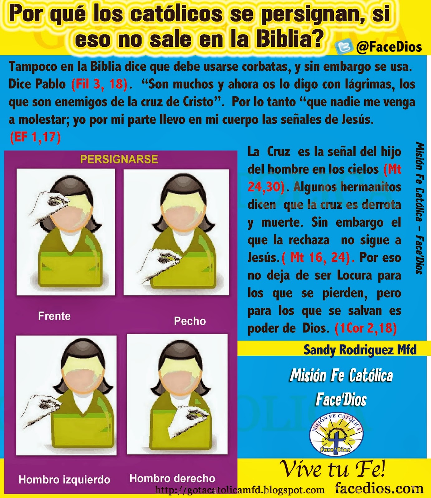 GOTA Católica-Gotas de Dios: Por qué los católicos se persignan, si eso ...