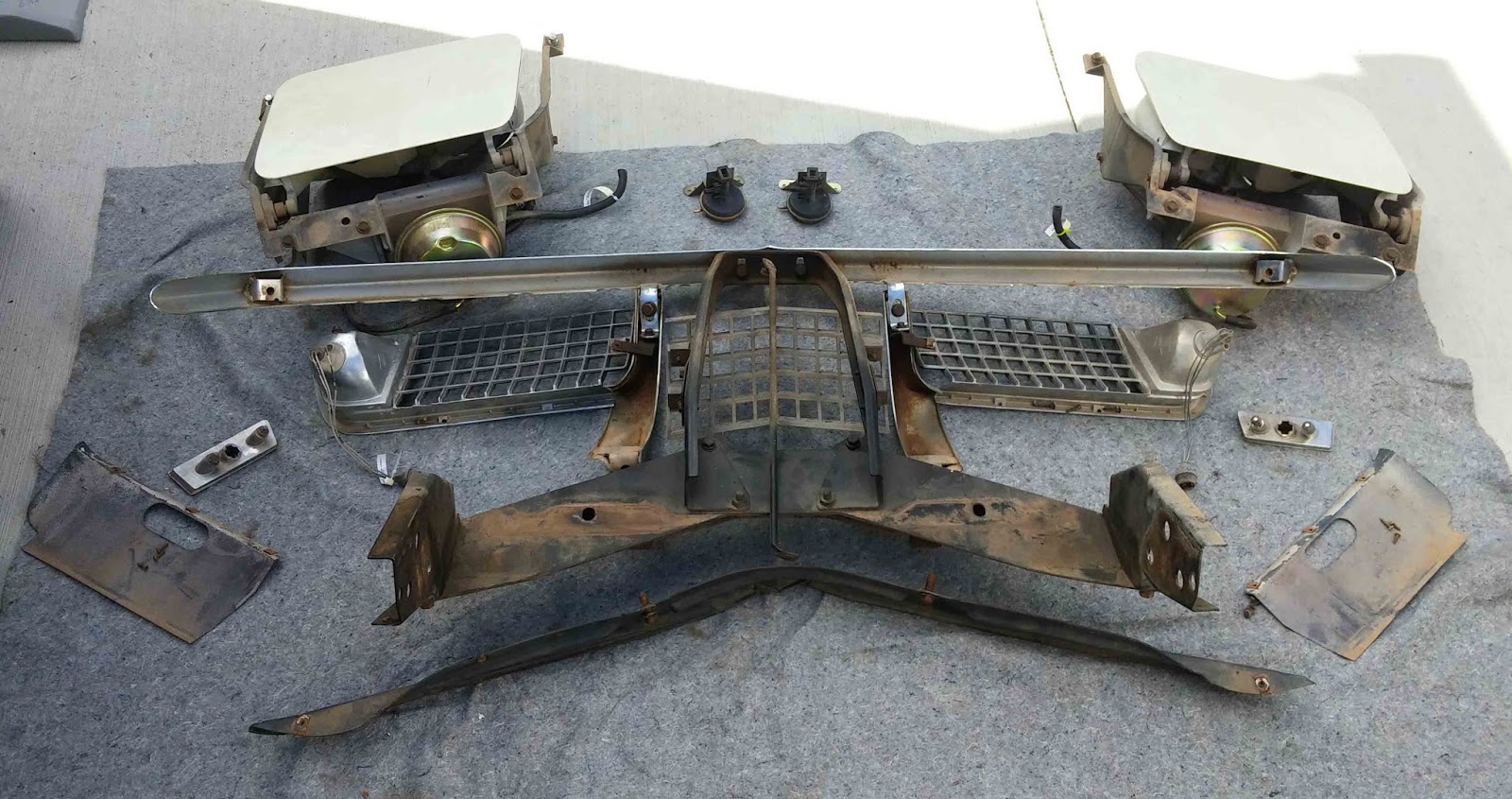 1972 Corvette Resto-Mod Blog: Headlight System & Front Bumper Disassembly