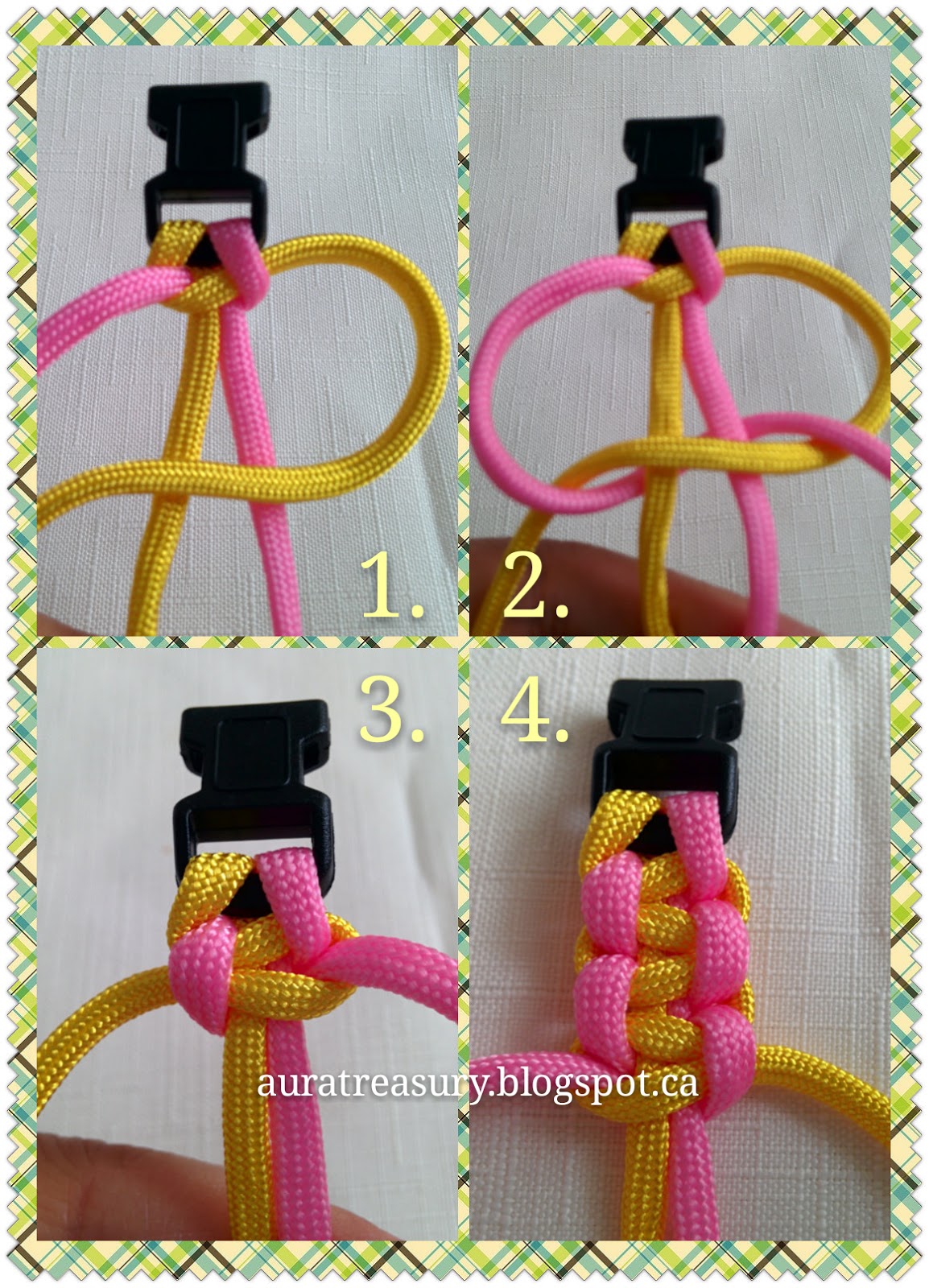 AuRa Treasury: DIY - How to make Paracord Bracelet / Paracord Ankle ...