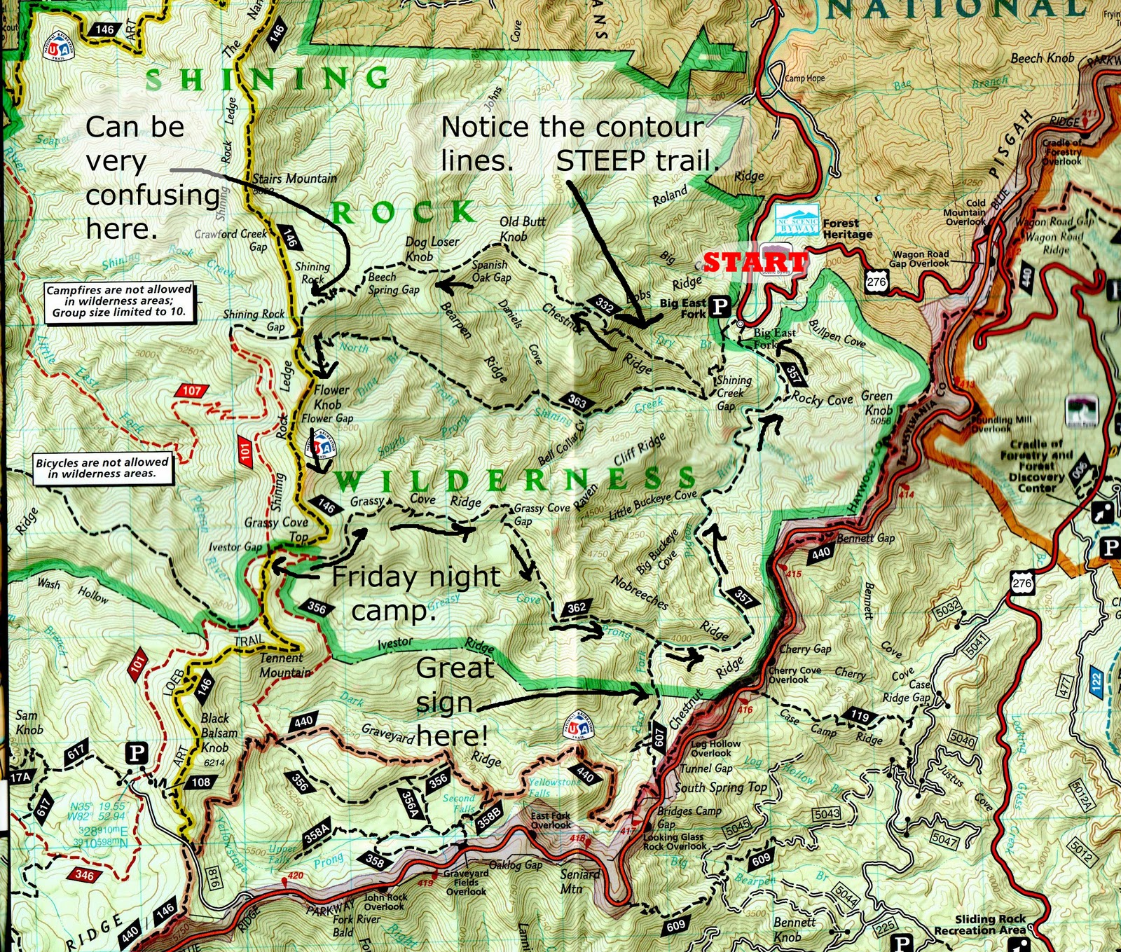 Shining Rock Wilderness Map - United States Map