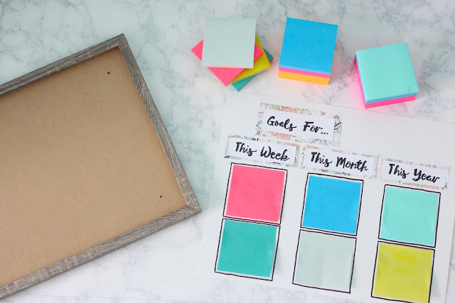 borrowed heaven: DIY Post-it Note Goal Board