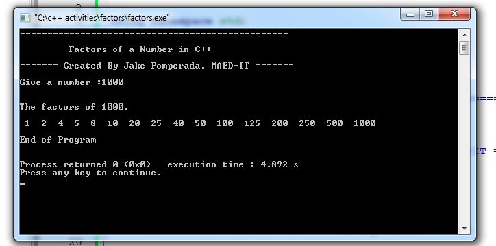 Free Programming Source Codes And Computer Programming Tutorials Factors Of A Number In C