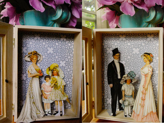 the most delightful adventure: d.i.y. paper doll shadow boxes.