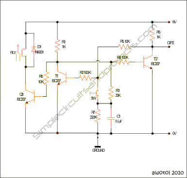Alternate on/off circuit - Simple Circuits and Projects