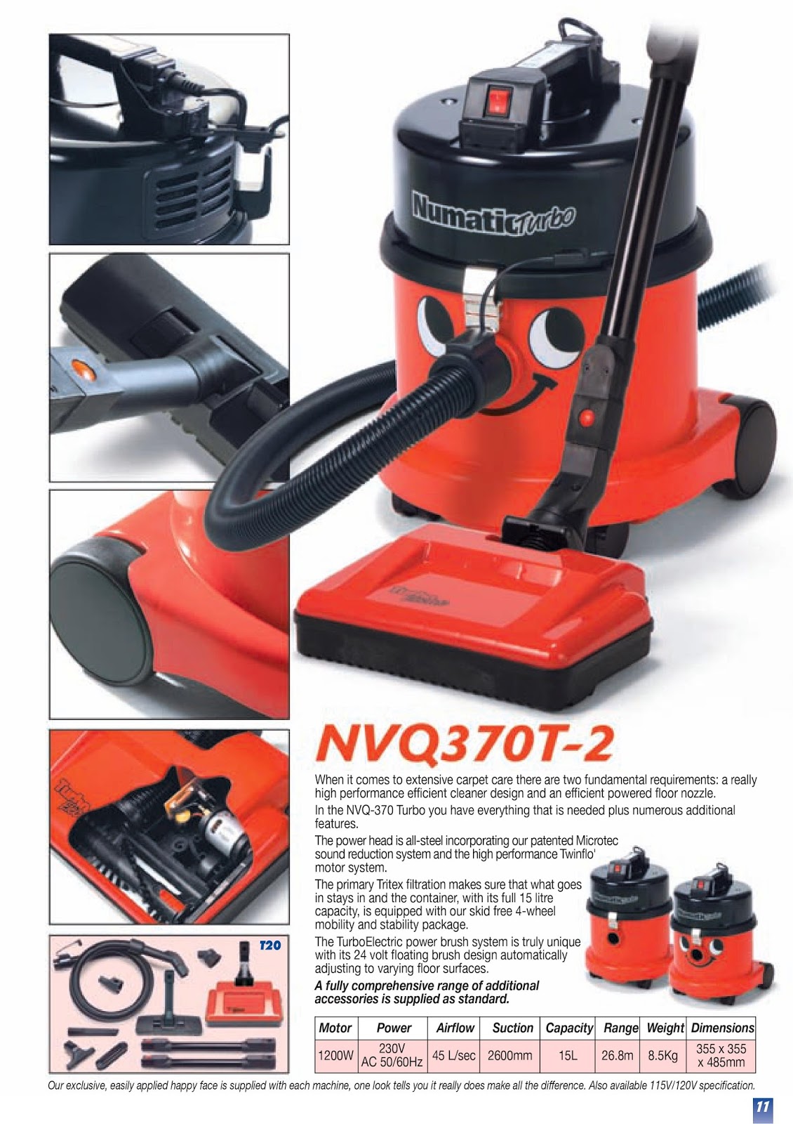 Numatic Cleancare 2007 Product Range