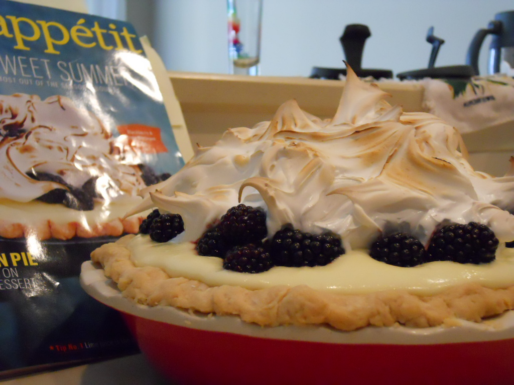 Joie Patisserie: Lime & Blackberry Italian Meringue Pie